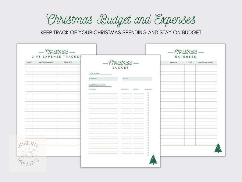 Christmas Planner Printable, Holiday Planner, Christmas Gift List, Xmas ...