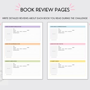 Reading Challenge Printable | Reading Tracker | Book Tracker | Book ...