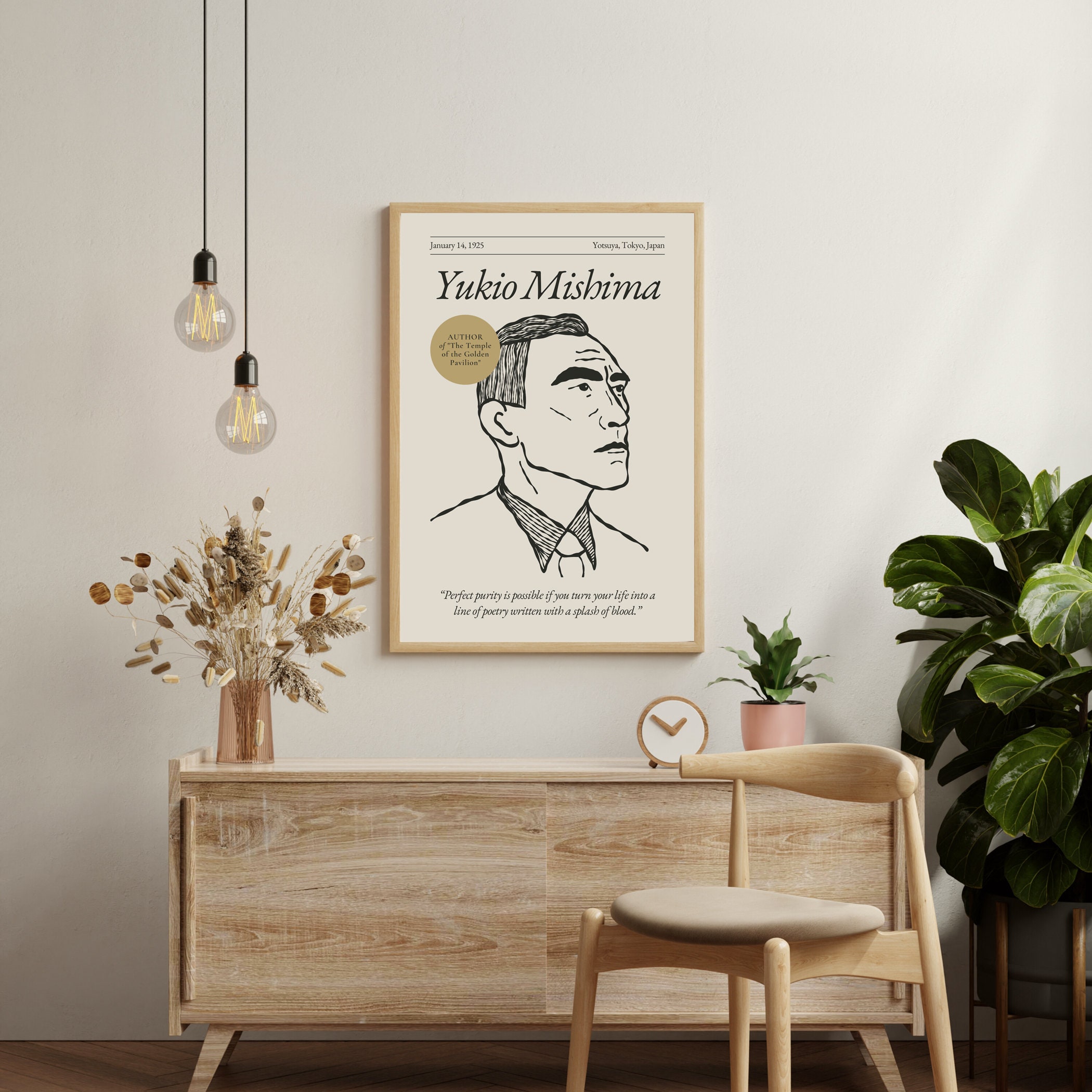 Yukio Mishima Poster authors Series Writer Wall Art - Etsy