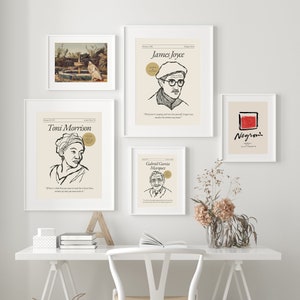 James Joyce Poster (authors Series), Authors Wall Art, Literary Art ...