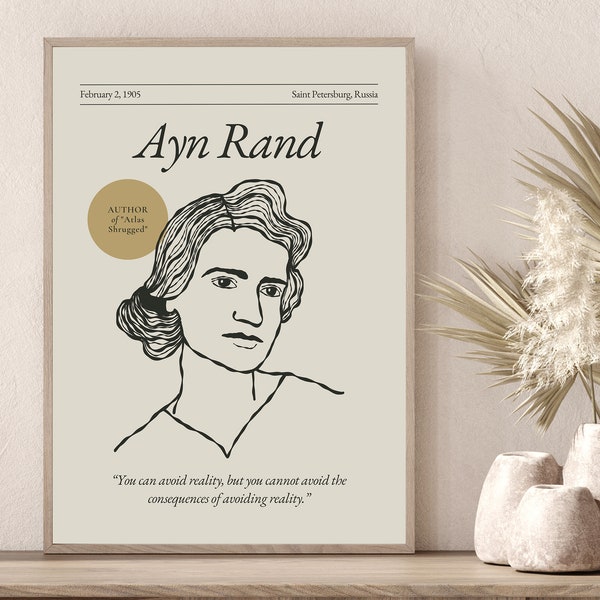 Ayn Rand Quote Etsy