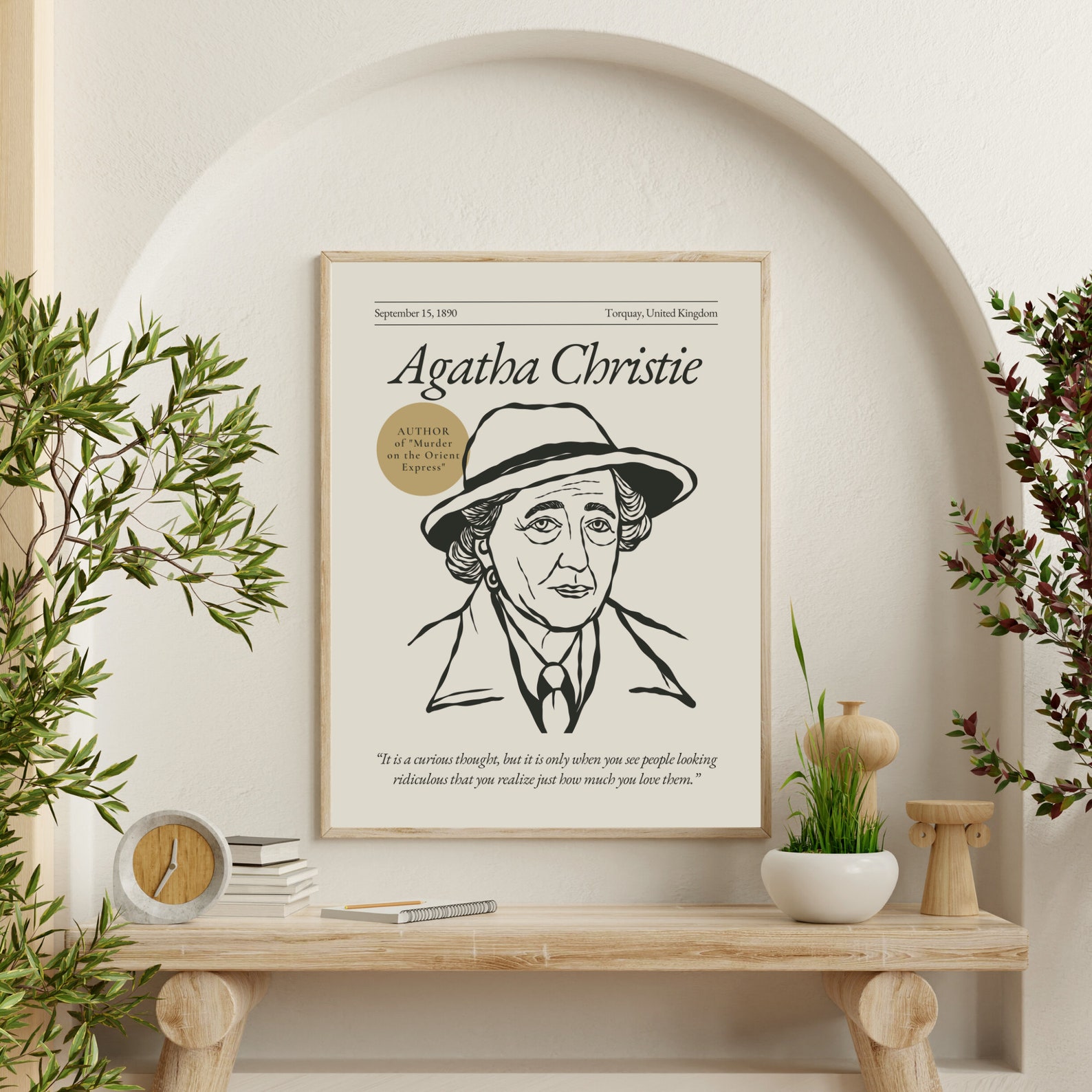 Agatha Christie Poster authors Series Author Wall Art - Etsy
