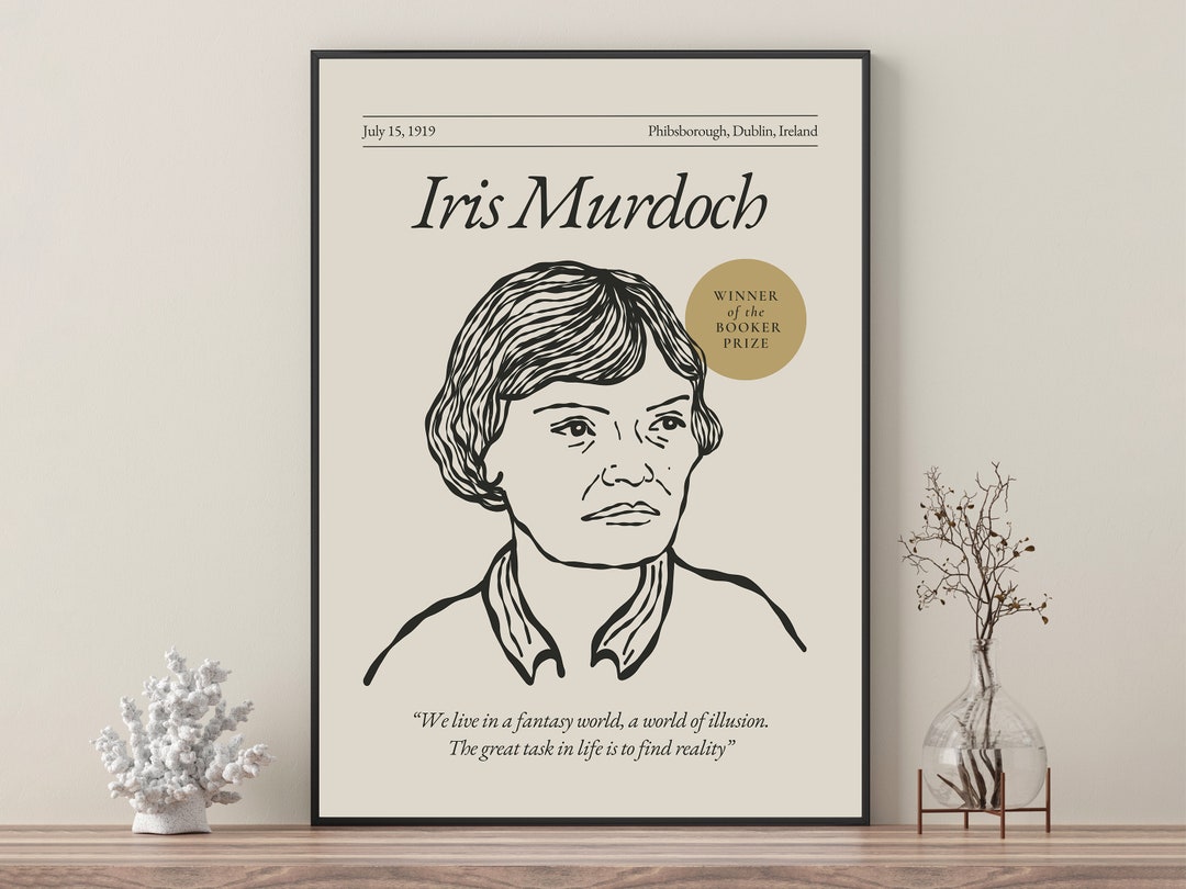 Iris Murdoch Poster (authors Series), Writer Aesthetic Wall Art ...