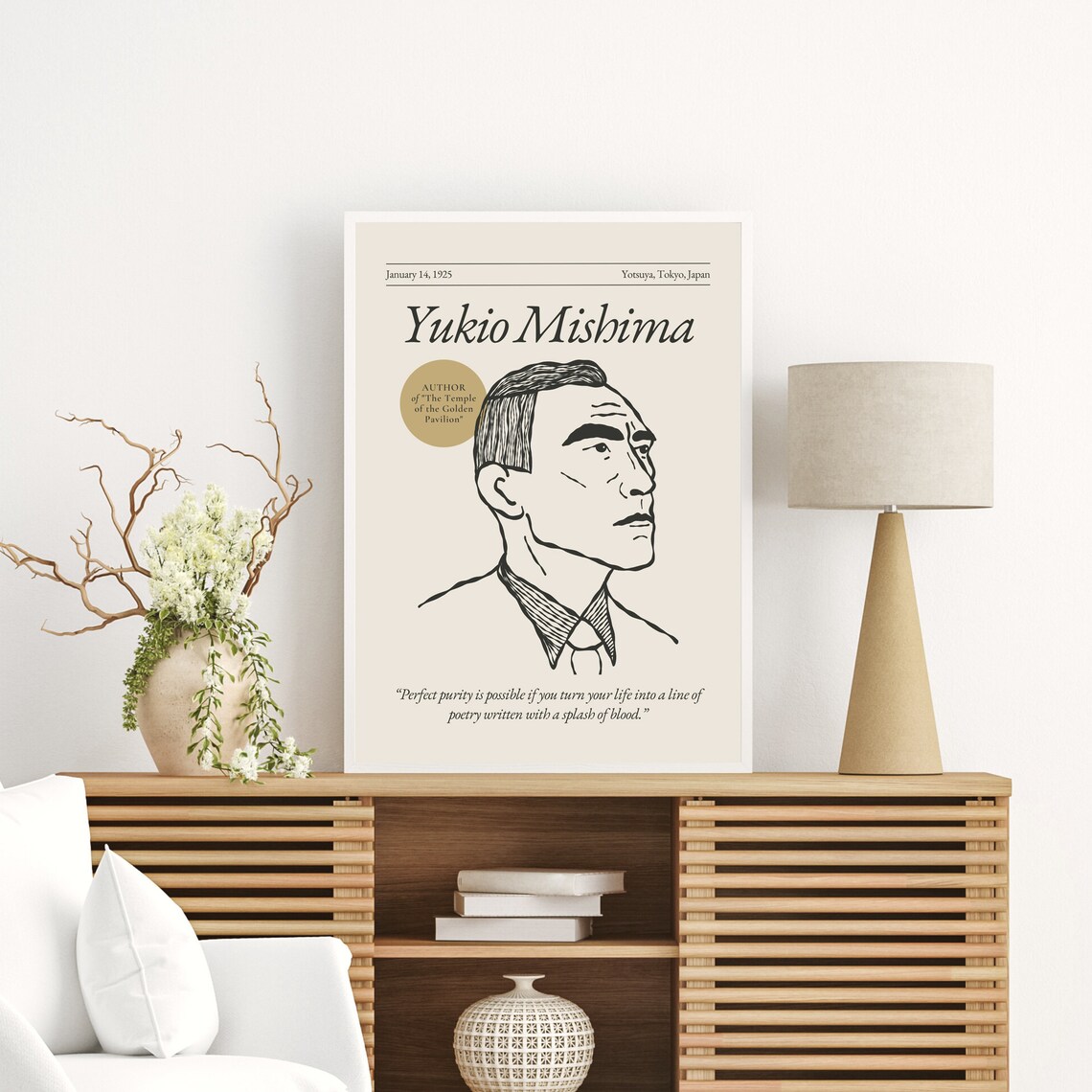 Yukio Mishima Poster authors Series Writer Wall Art - Etsy