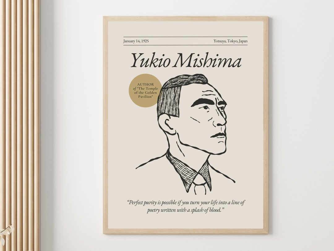 Yukio Mishima Poster (authors Series), Writer Wall Art, Literary Quote ...