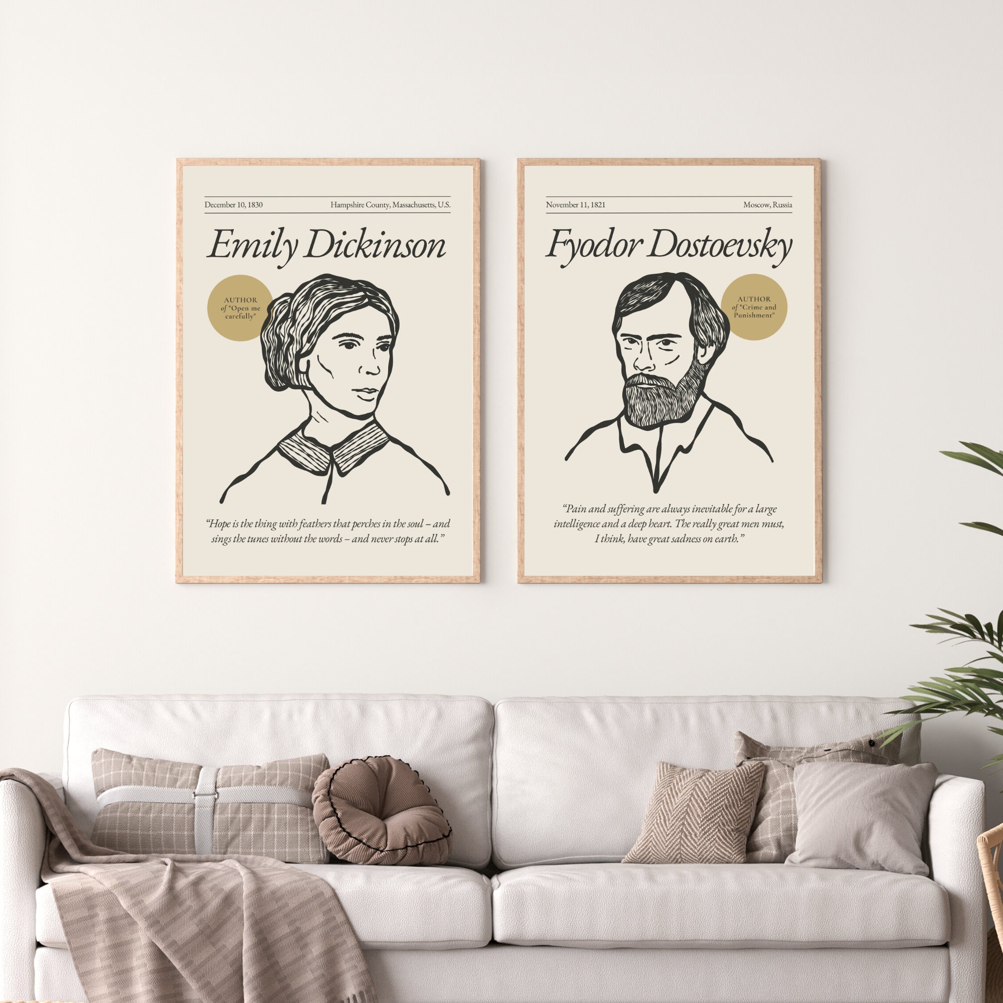 Fyodor Dostoevsky Poster authors Series Writer Aesthetic - Etsy