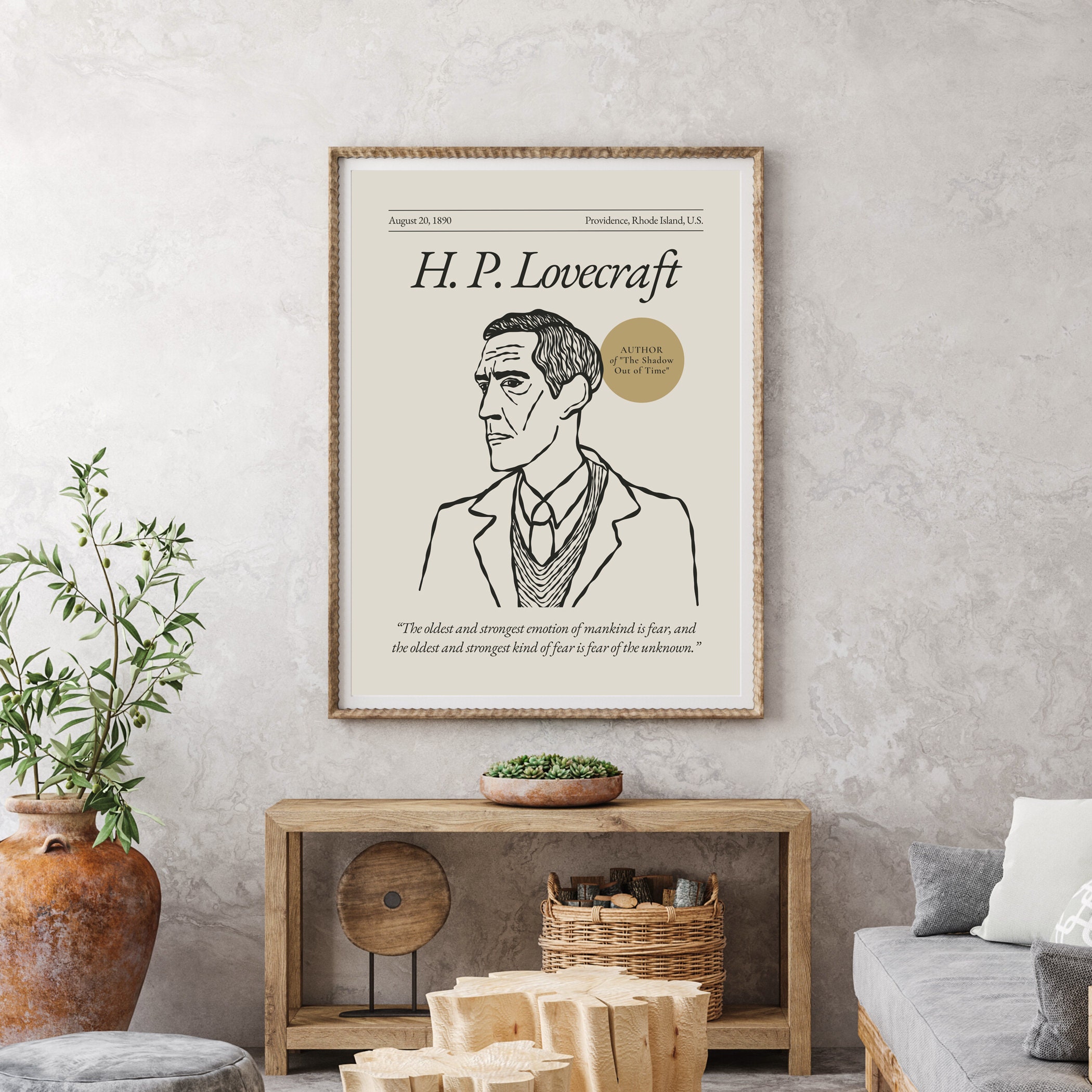 H. P. Lovecraft Poster authors Series, Writer Aesthetic Wall Art ...
