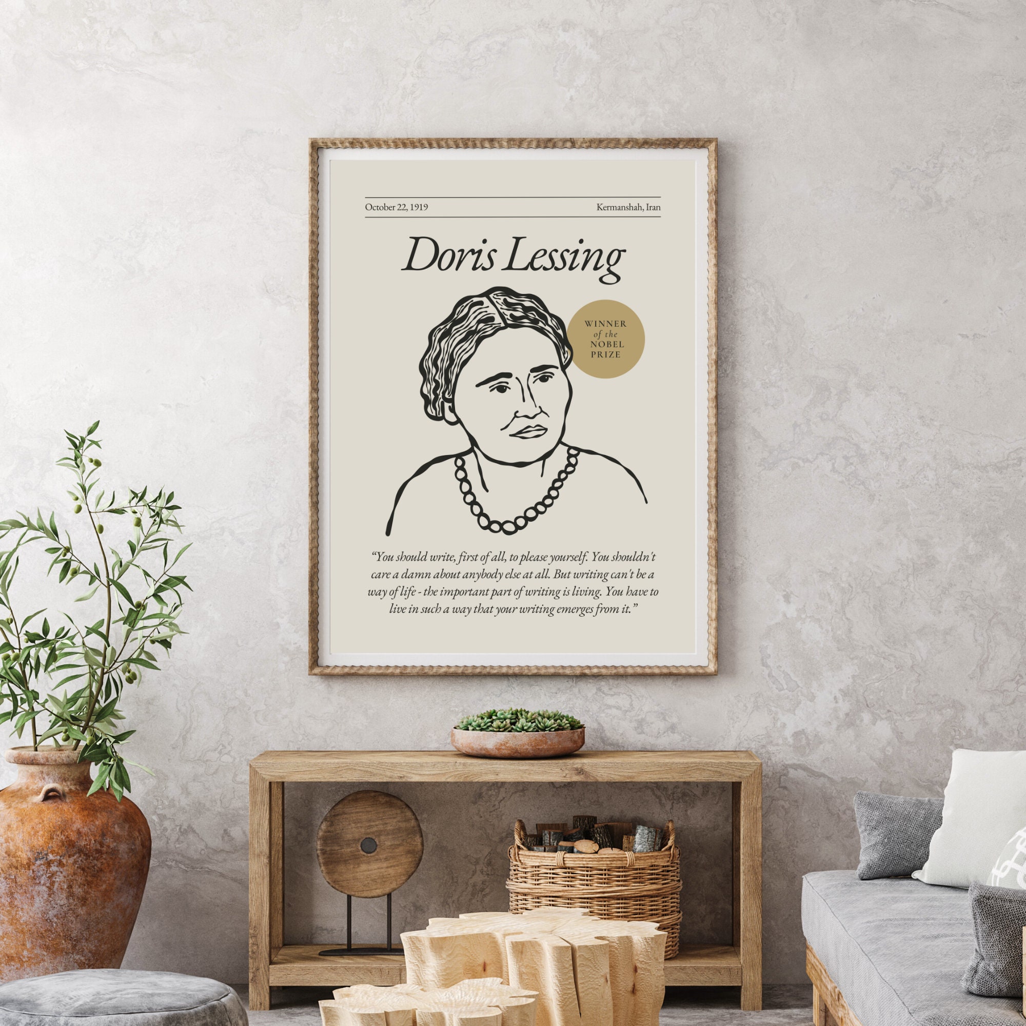 Doris Lessing Poster Autoren Serie Schriftsteller - Etsy.de