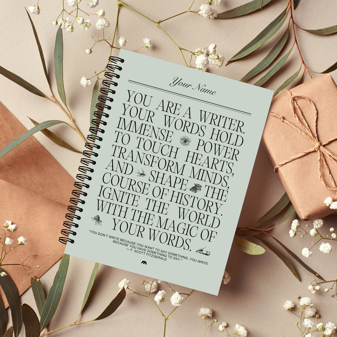 Personalized Writer's Notebook: Motivational Journal, Author Gift ...