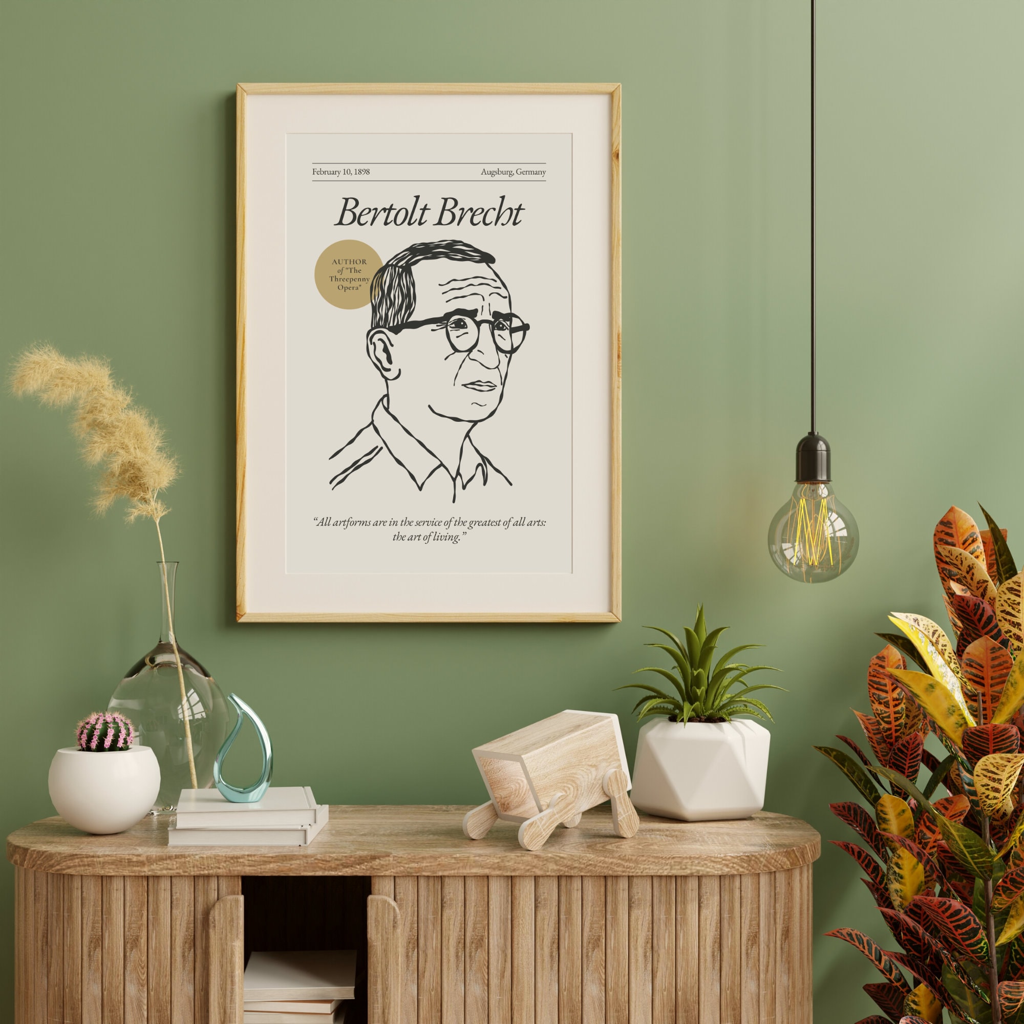 Bertolt Brecht Poster authors Series Writer Aesthetic Wall - Etsy