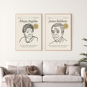 Maya Angelou Poster (authors Series), Writer Wall Art, Literary Quote ...