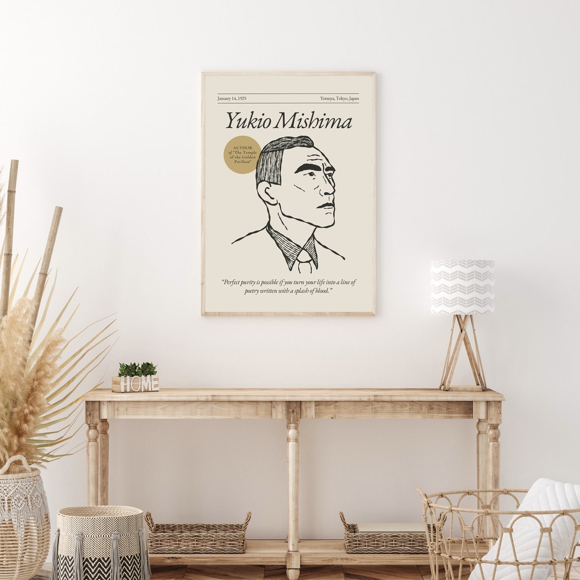 Yukio Mishima Poster authors Series Writer Wall Art - Etsy