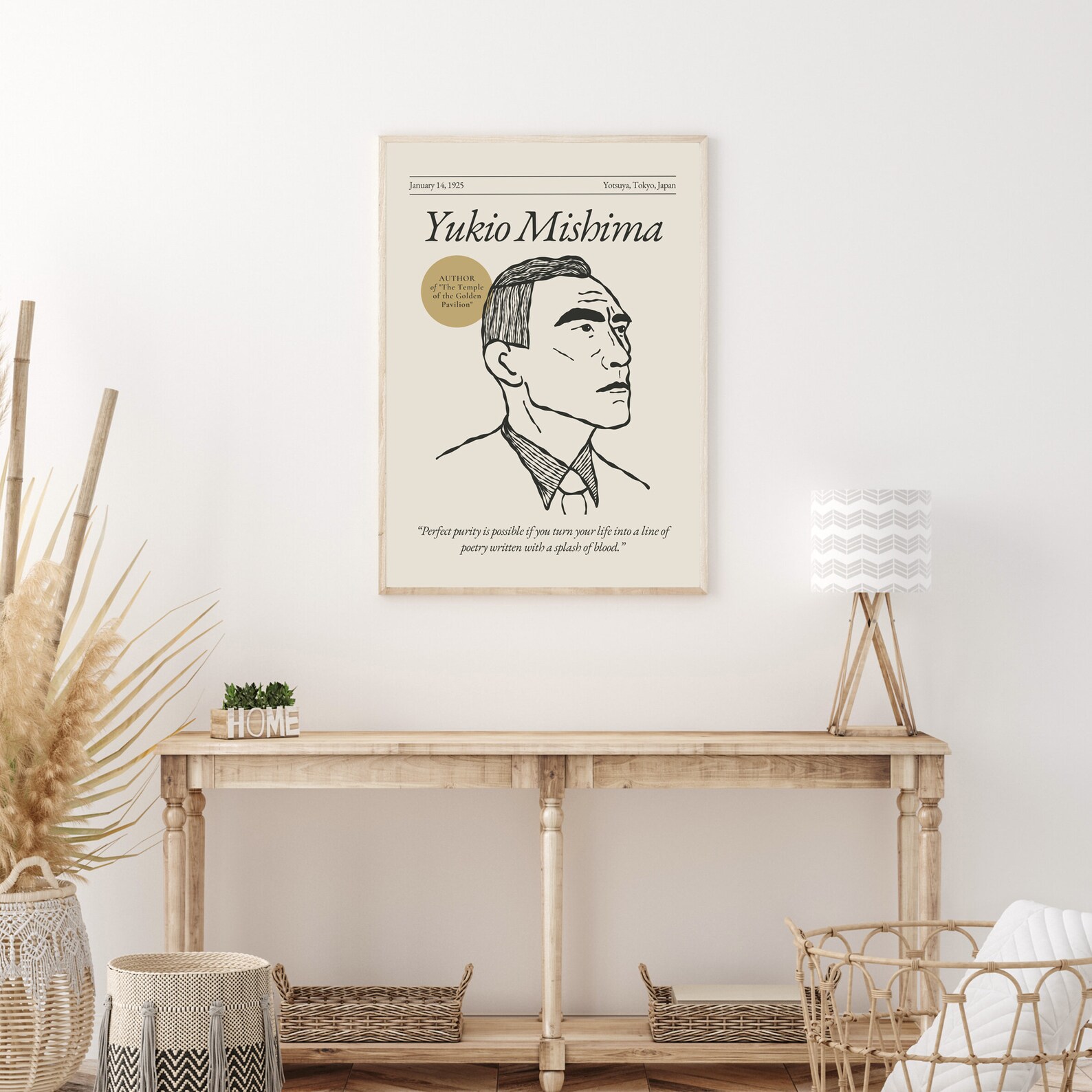 Yukio Mishima Poster authors Series Writer Wall Art - Etsy