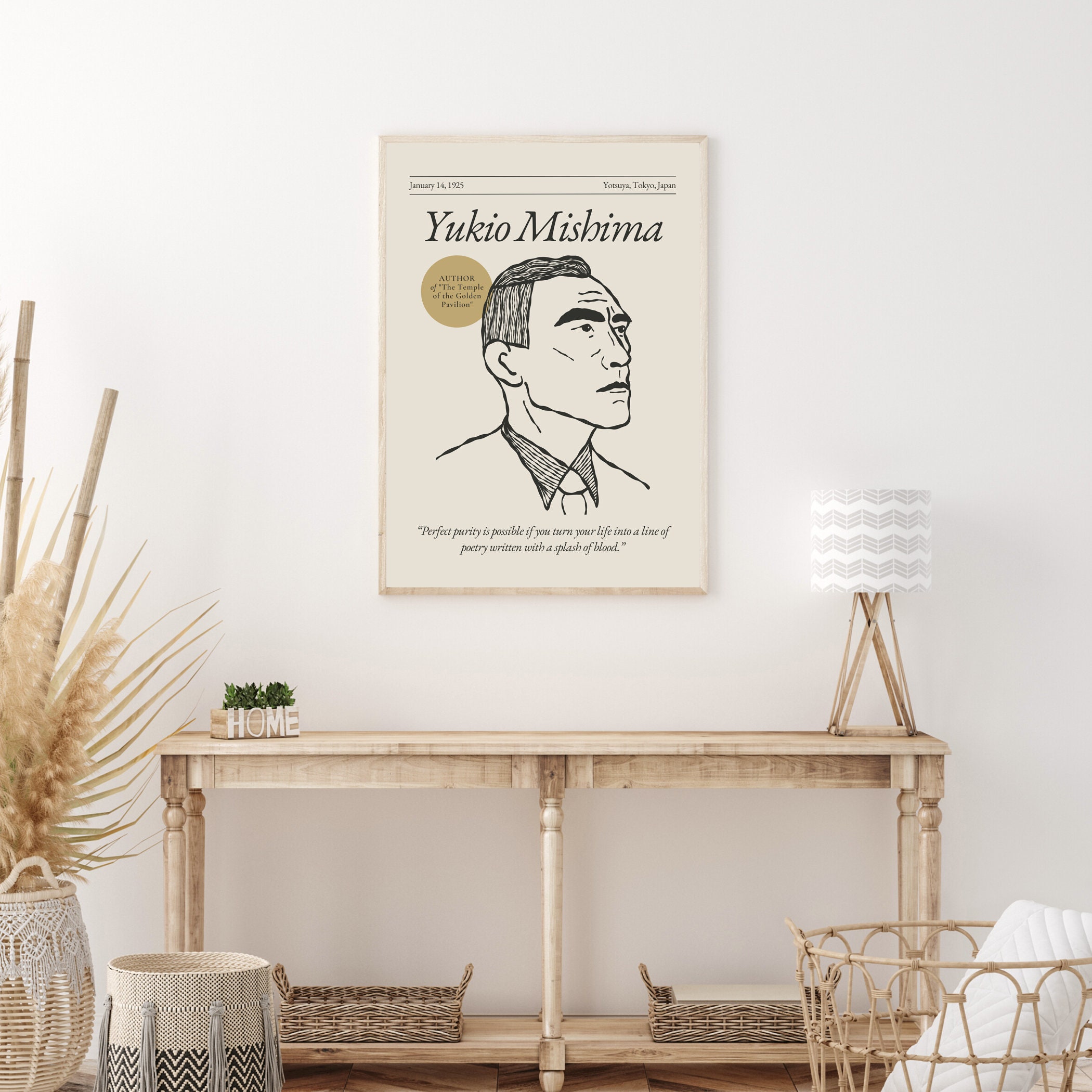 Yukio Mishima Poster: Author Series, Literary Gift - Etsy