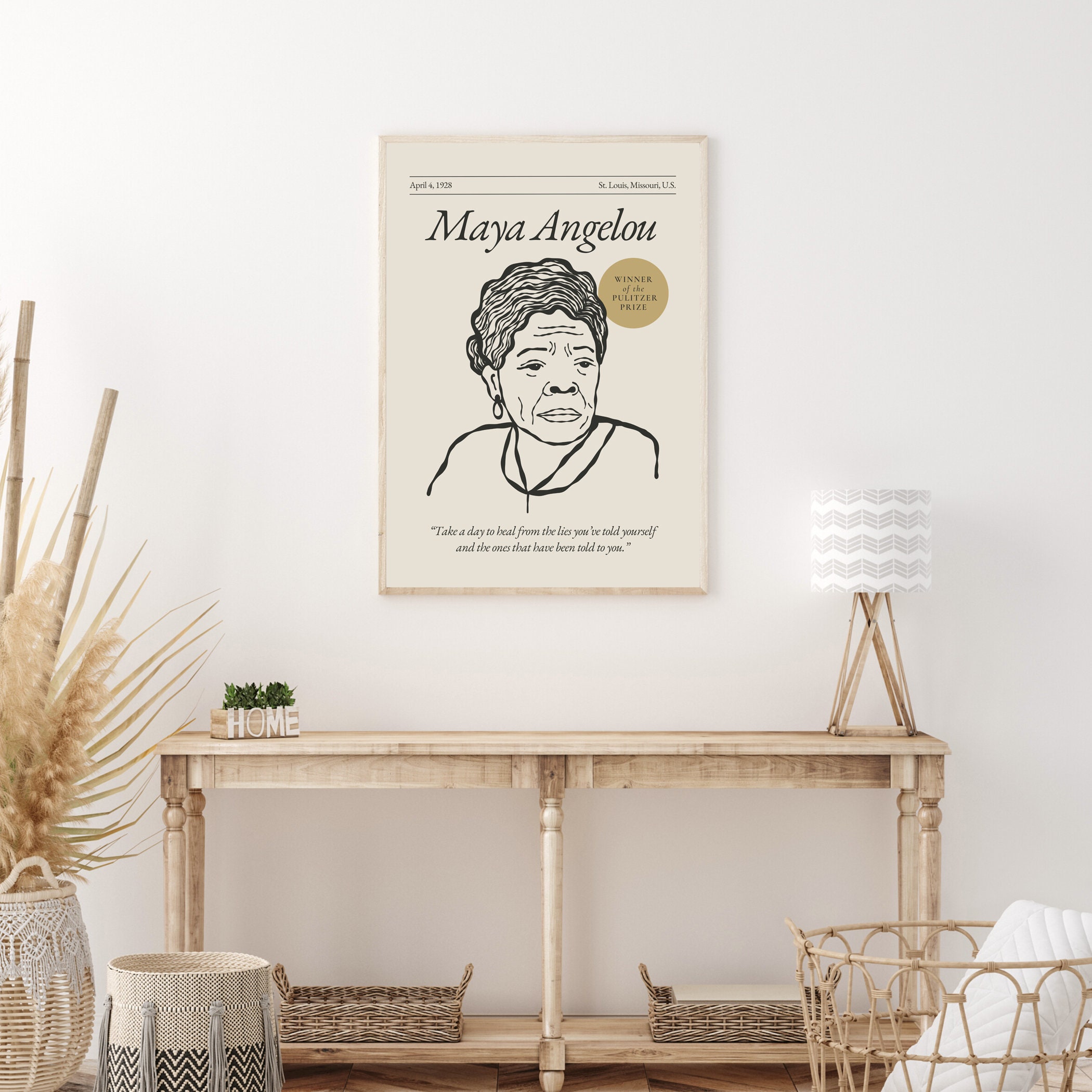 Maya Angelou Poster authors Series, Writer Wall Art, Literary Quote ...
