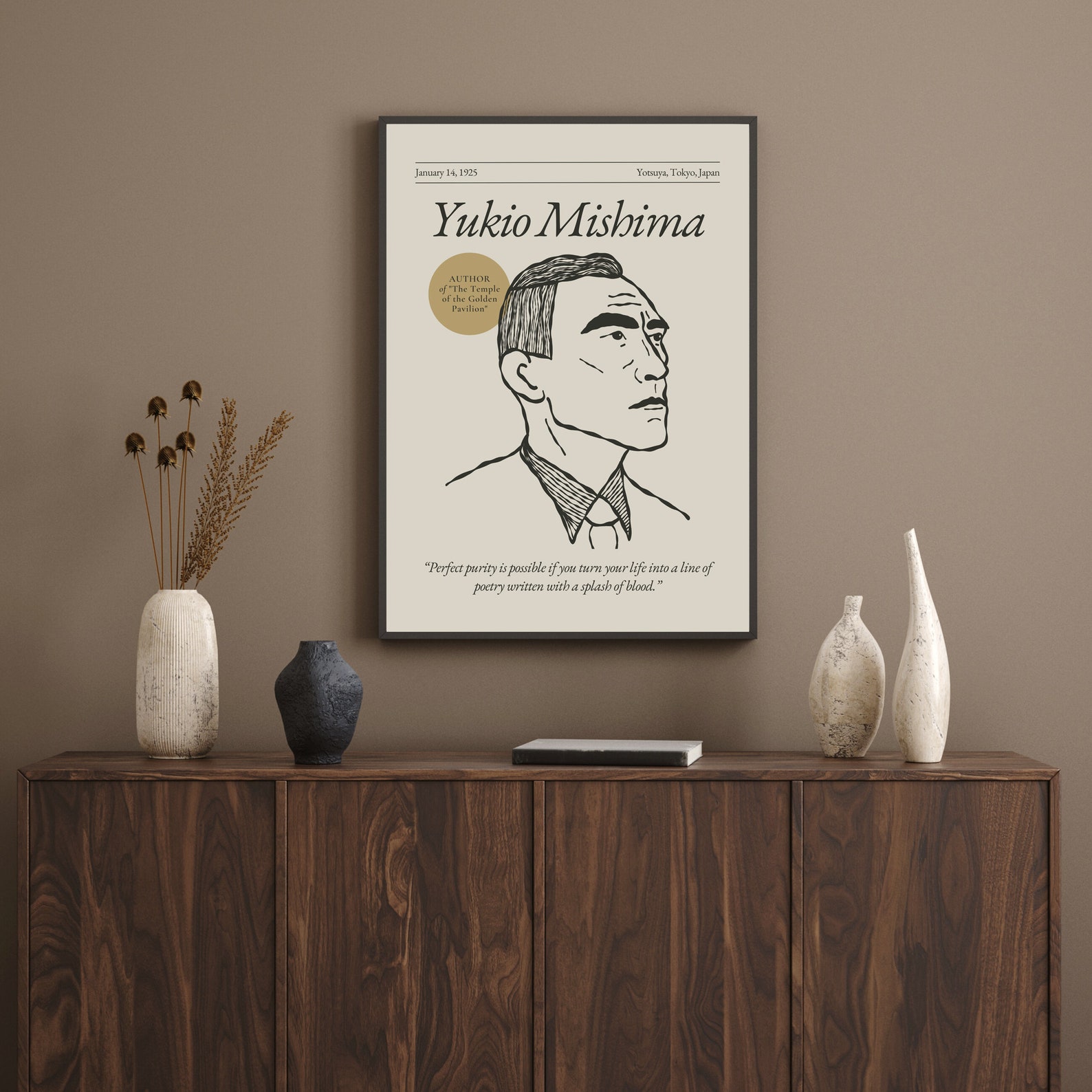 Yukio Mishima Poster authors Series Writer Wall Art - Etsy