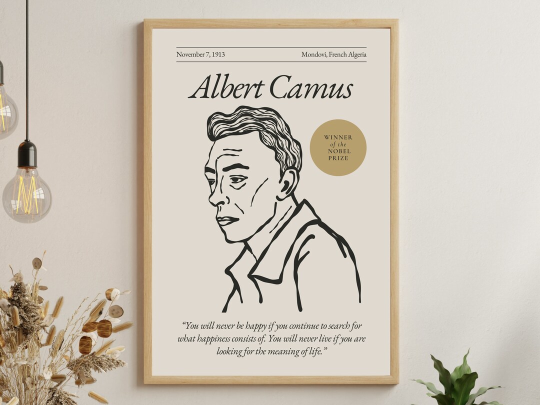 Albert Camus Poster: Literary Art Print, Author Gift - Etsy