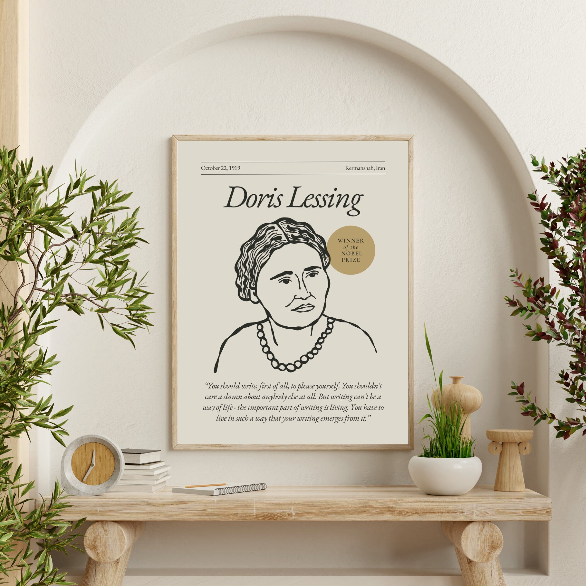 Doris Lessing Poster Autoren Serie Schriftsteller - Etsy.de