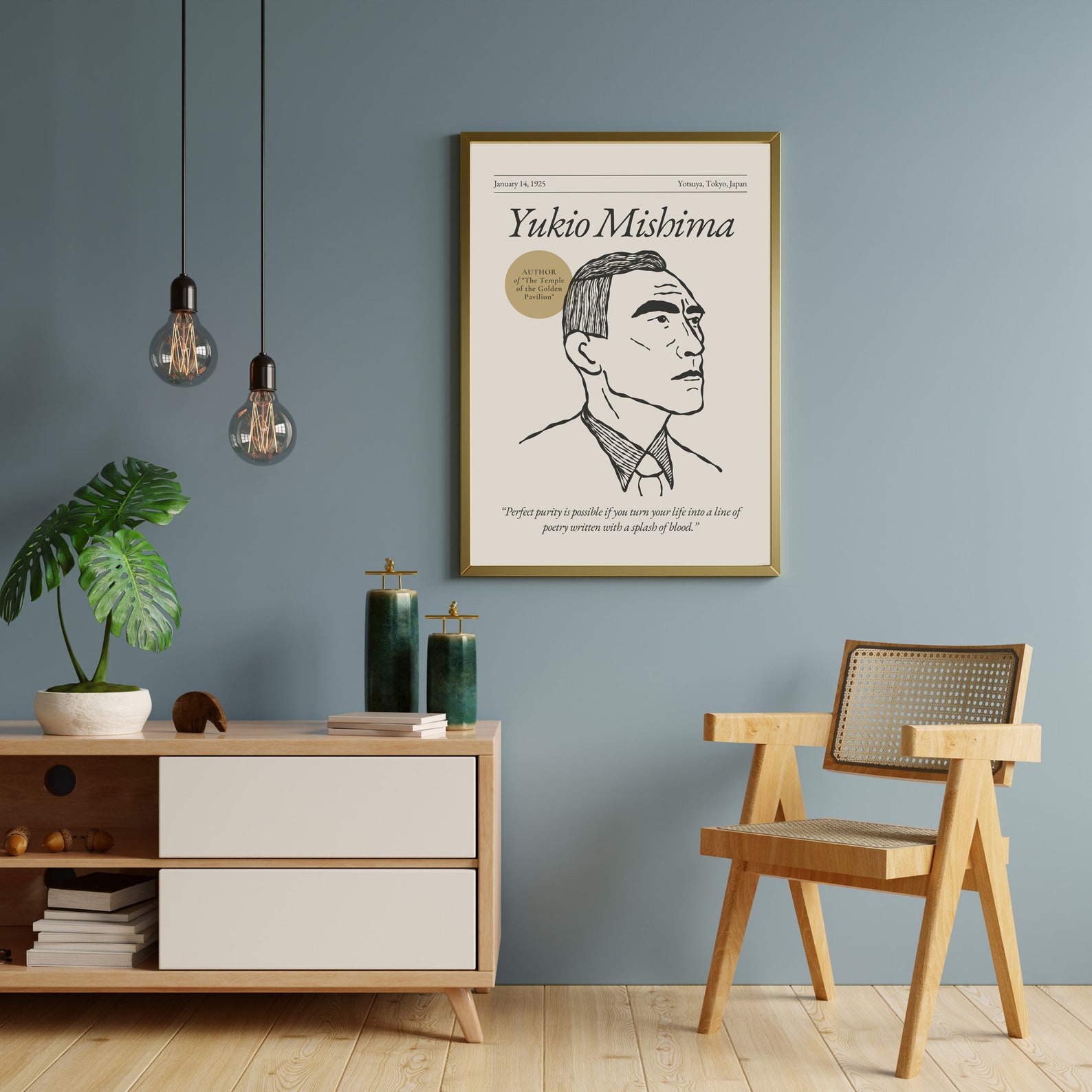 Yukio Mishima Poster authors Series Writer Wall Art - Etsy