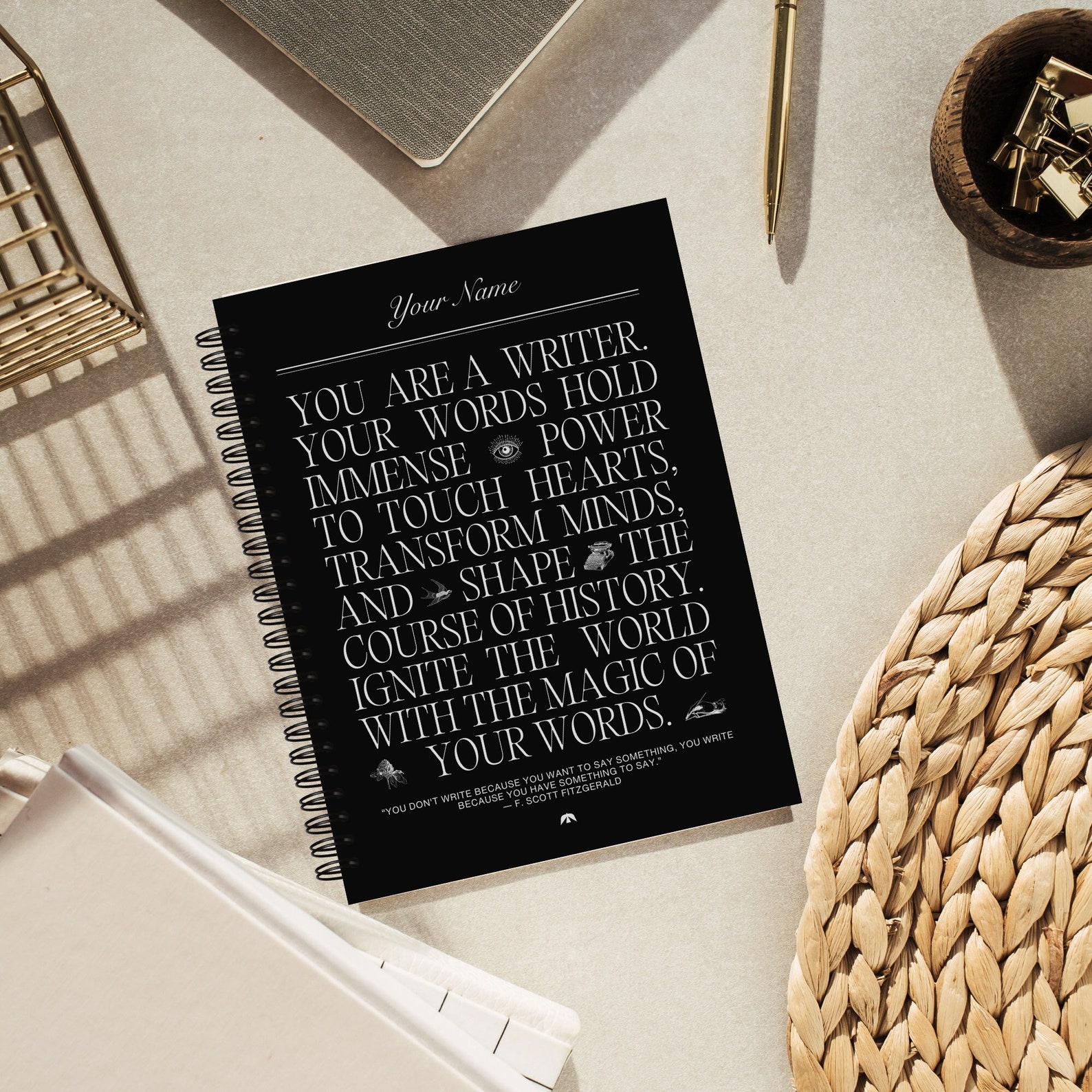 Personalized Writer's Notebook: Motivational Journal, Author Gift ...