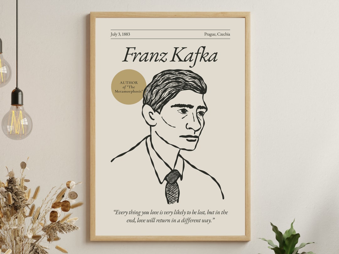 Franz Kafka Poster: Famous Writer Portrait, Literary Wall Art - Etsy
