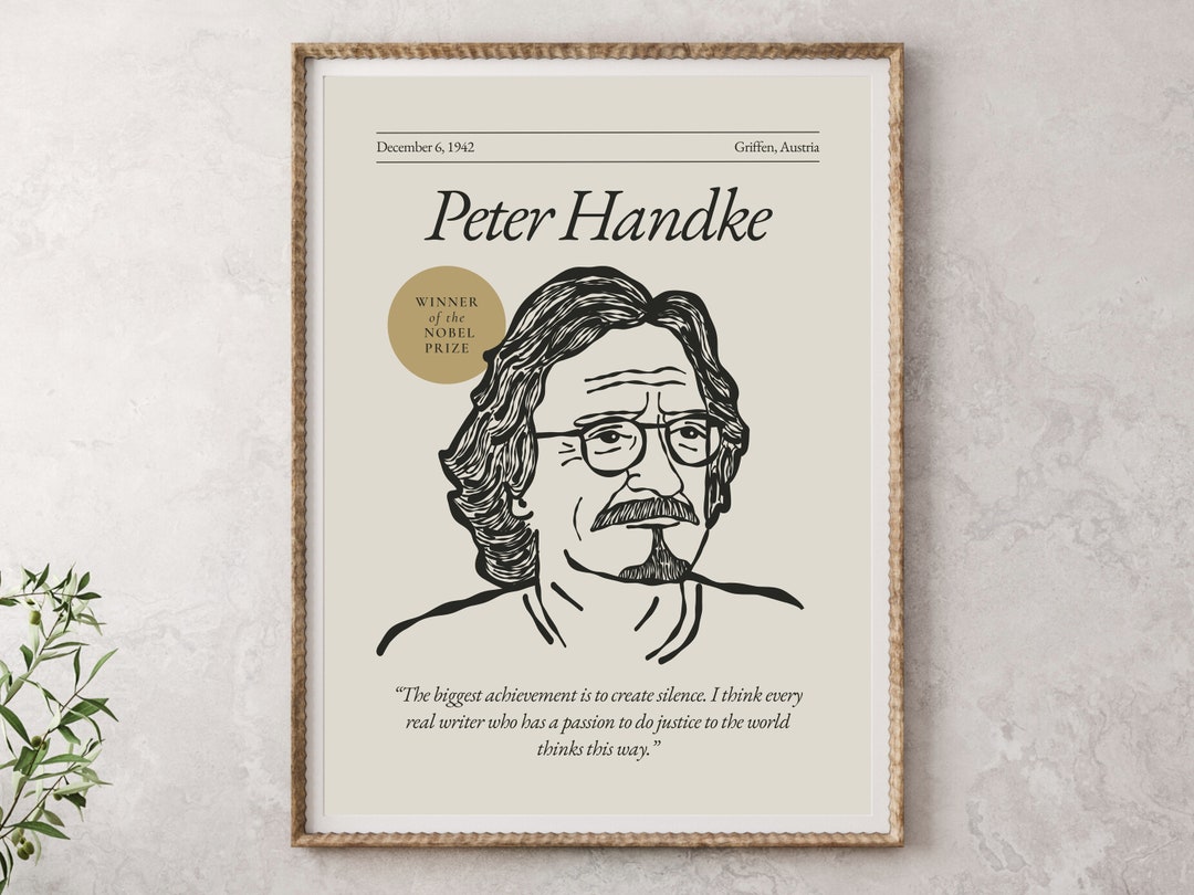 Peter Handke Poster (authors Series), Gift for Writer, Writer Aesthetic ...
