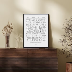 Writer Motivation Poster: Inspirational Creative Writing Manifesto Wall ...