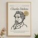 Charles Dickens Poster: Literary Wall Art, Author Gift - Etsy