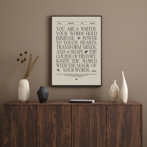 Writer Motivation Poster: Inspirational Creative Writing Manifesto Wall ...