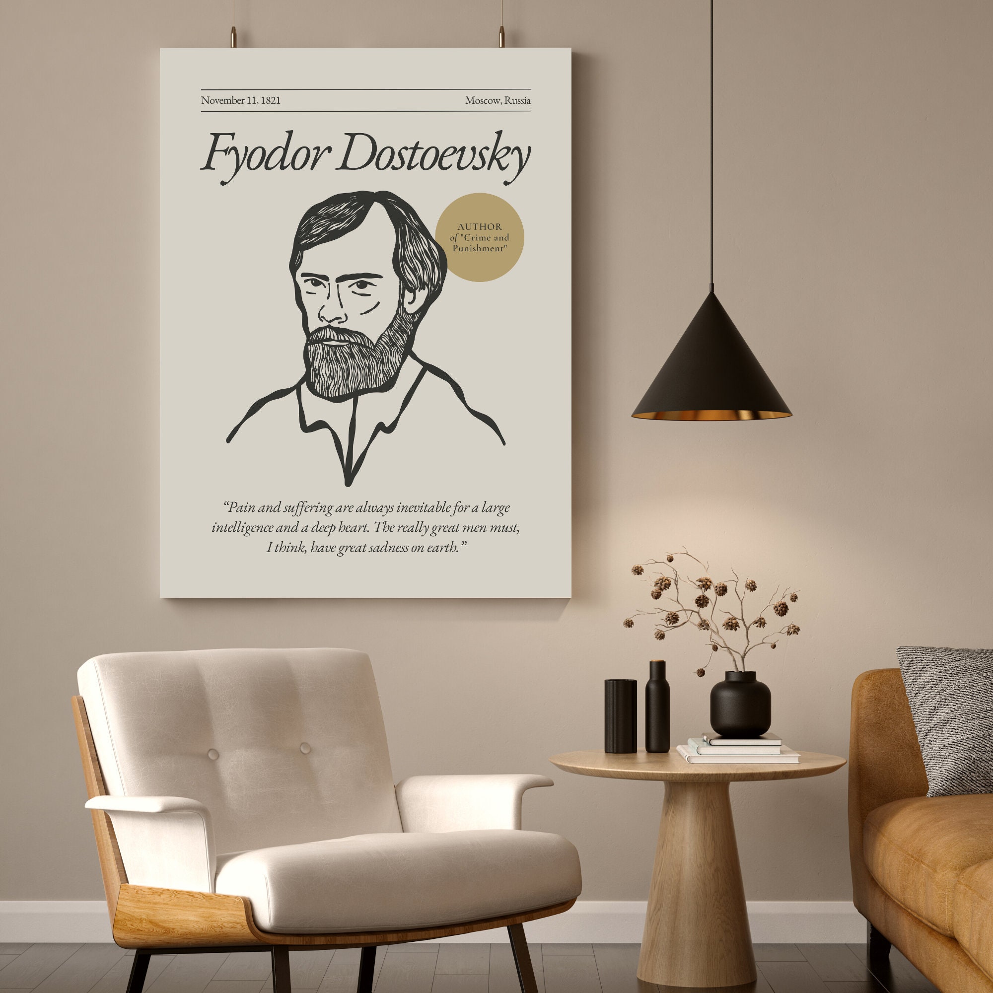 Fyodor Dostoevsky Poster authors Series Writer Aesthetic - Etsy