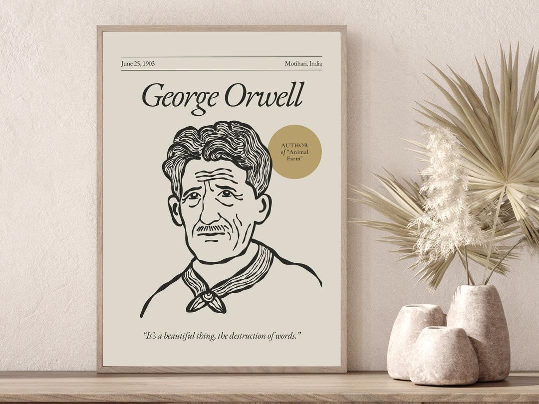 George Orwell Poster (Authors Series), Schriftsteller Ästhetische ...