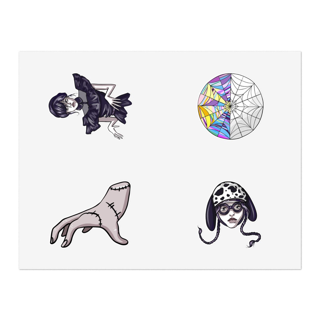 Wednesday Addams Sticker Sheets - Etsy