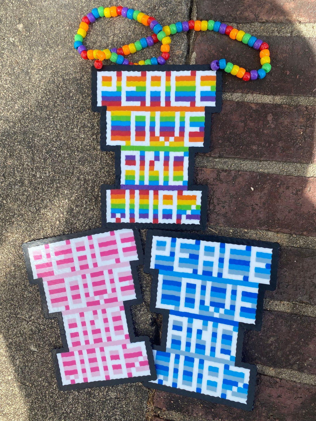 Peace Love & Wubz Perler - Etsy