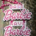 RAVE or BASS Barbie Perler Necklace - Etsy