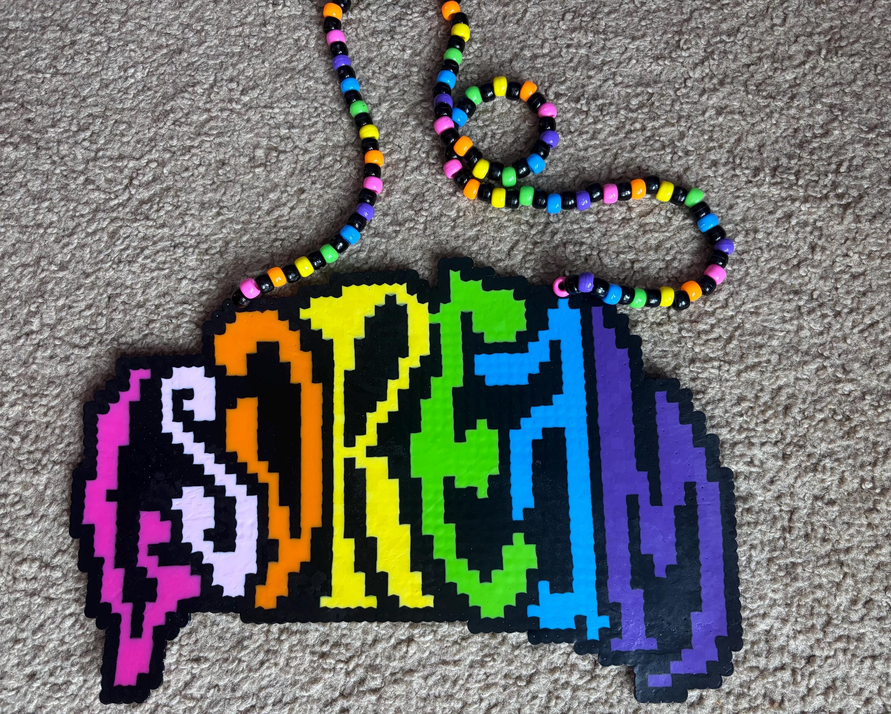 EDM DJ Perler Necklace - Etsy