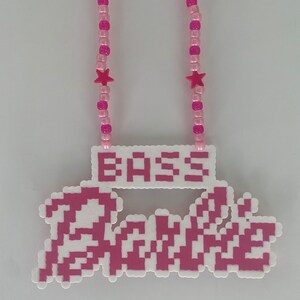 RAVE or BASS Barbie Perler Necklace - Etsy