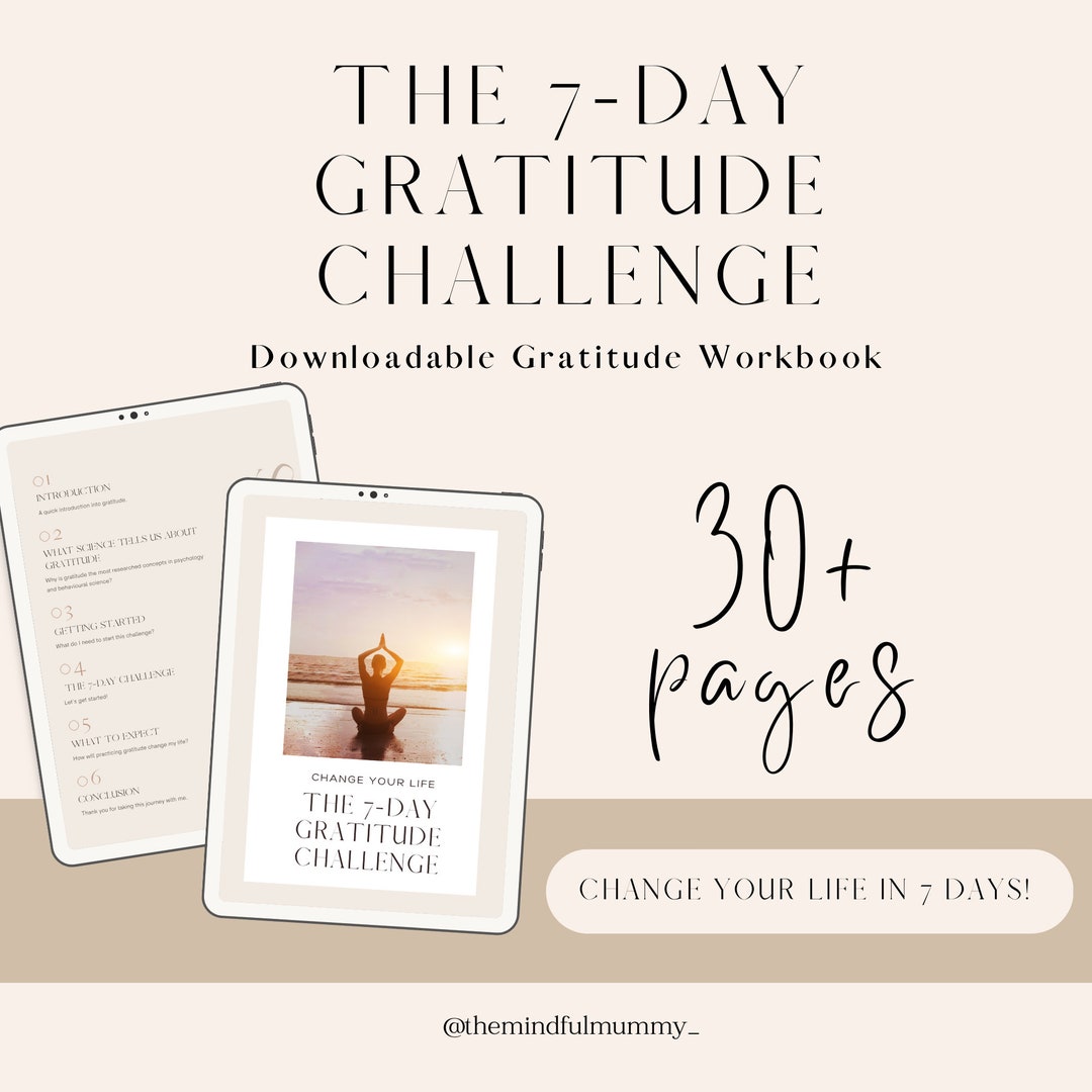 The 7-day Gratitude Challenge A4 Instant Download Easy Print - Etsy
