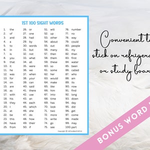 1st 100 Fry Sight Words Practice, Sight Words Printable, Sight Word ...