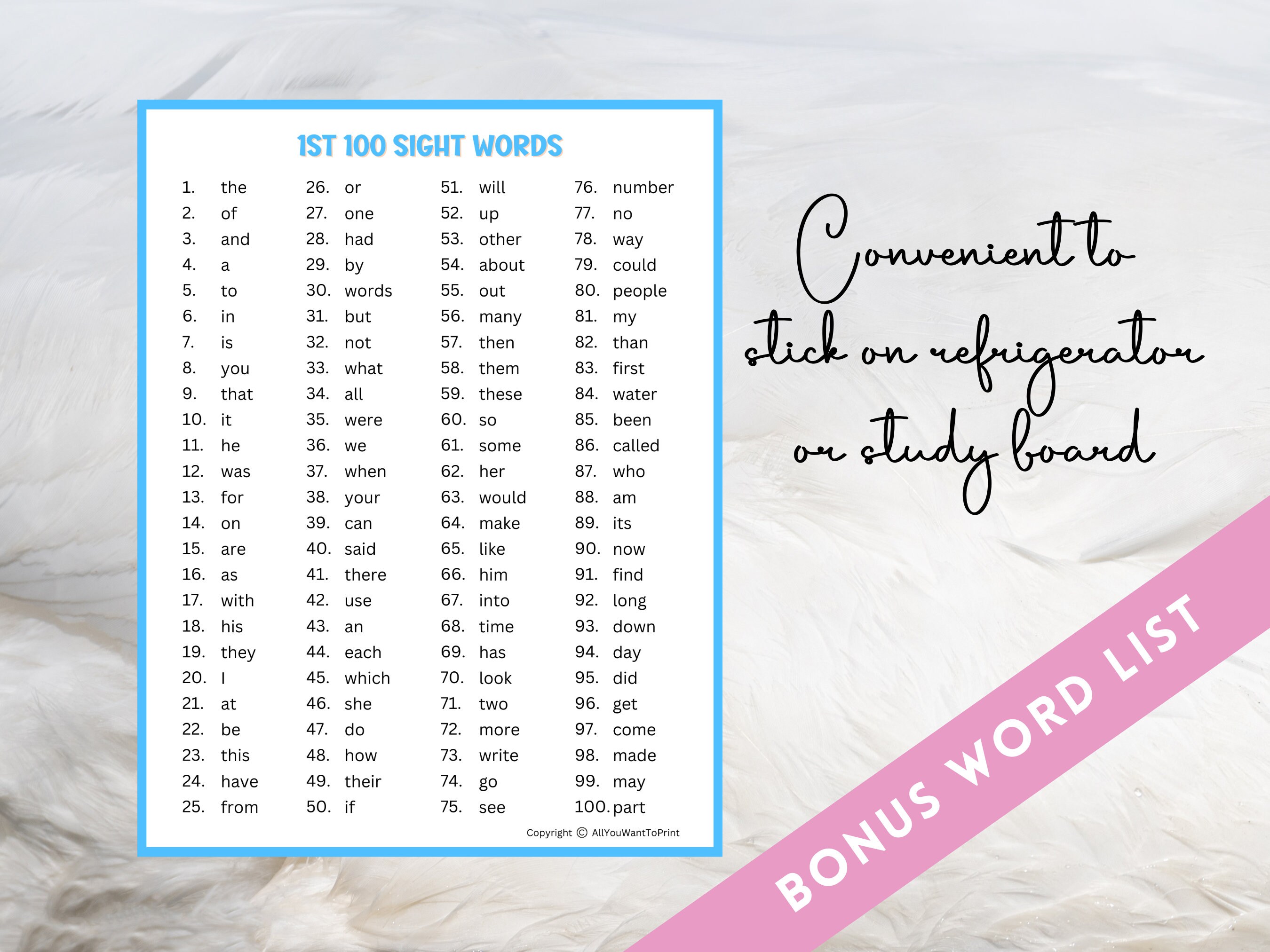 1st 100 Fry Sight Words Practice, Sight Words Printable, Sight Word ...