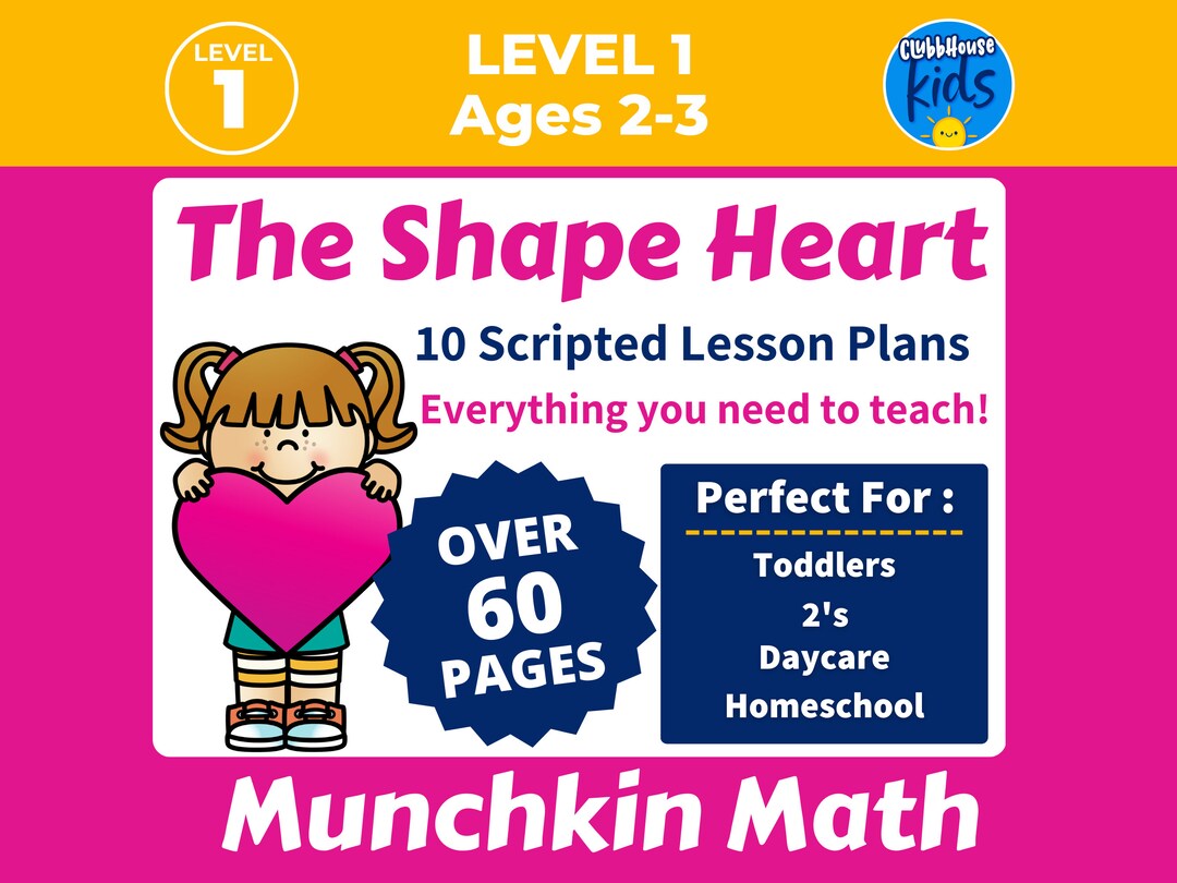 Shape Heart Activities, Learning Shapes for Preschool, Shape Curriculum ...