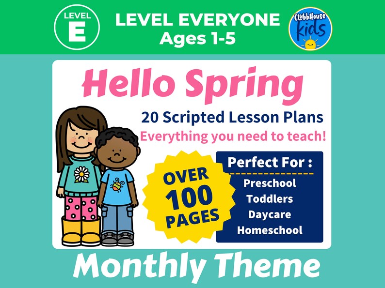 SPRING PRESCHOOL THEME: Thematic Lesson Plans for Daycare and Preschool ...
