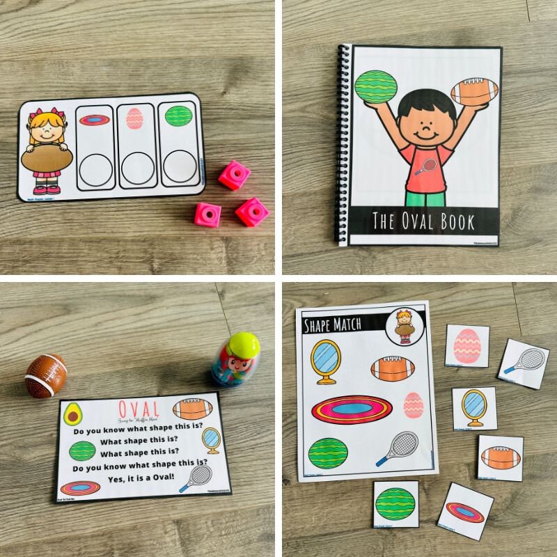 Shape Oval Curriculum, Learning Shapes, Oval Activities, Toddler and 2 ...