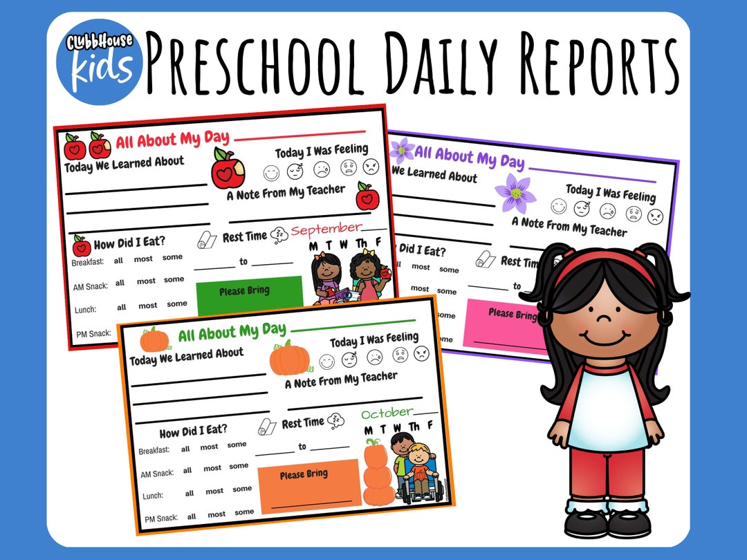Daily Preschool Report - Etsy