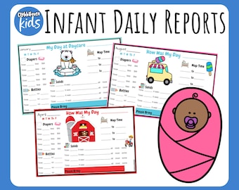 Infant Daily Report Childcare Template Daycare Template - Etsy