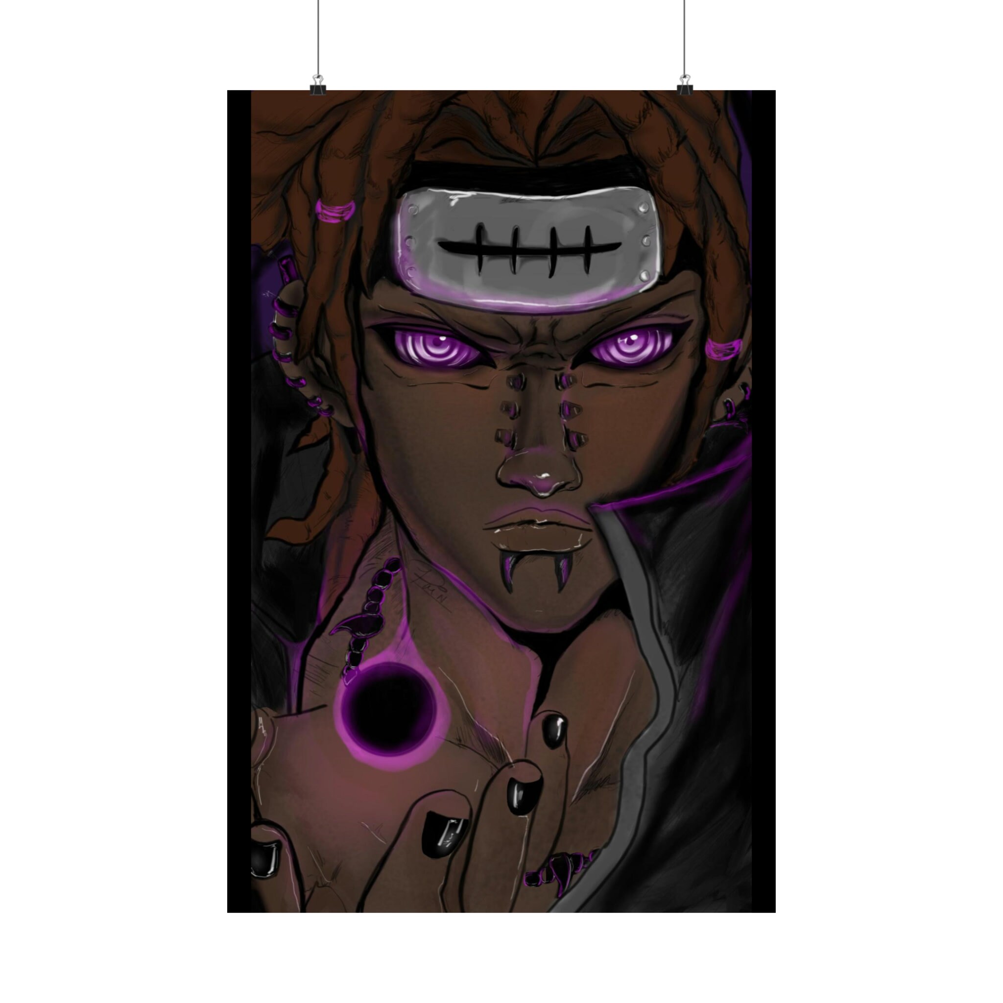 Afro Pain Naruto Poster: Bold Fusion of Artistry and Anime, Large Matte ...