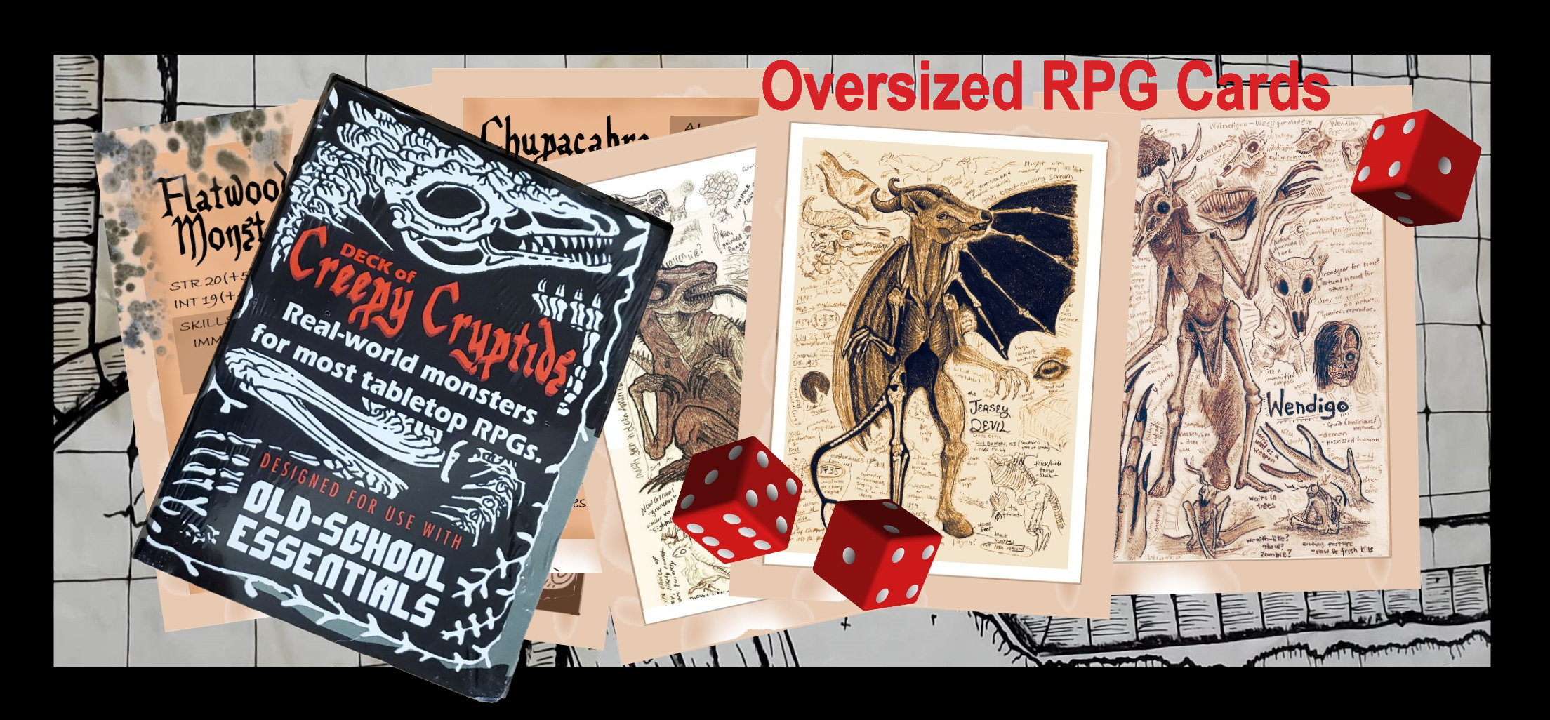Creepy Cryptid RPG Deck: for Use With Old School Essentials - Etsy