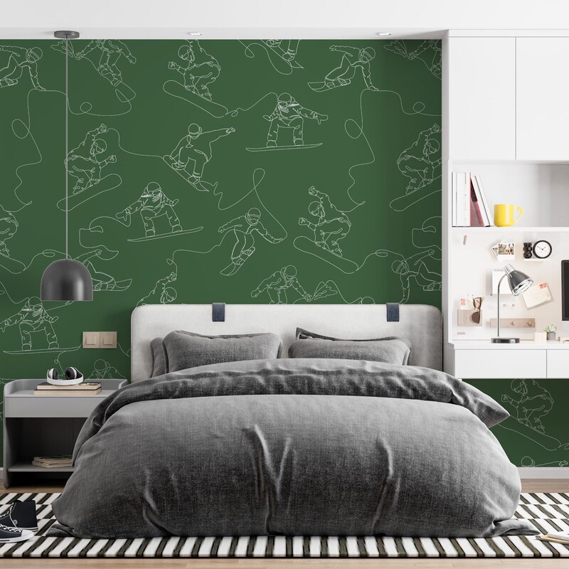 Hunter Green Wallpaper - Etsy