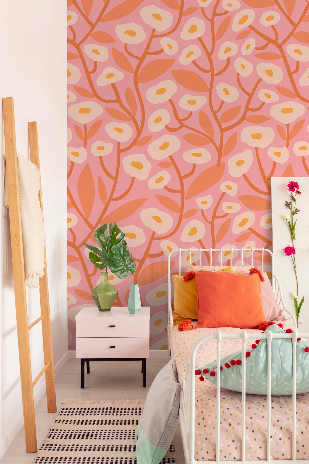 Georgia (pink) Wallpaper - Etsy