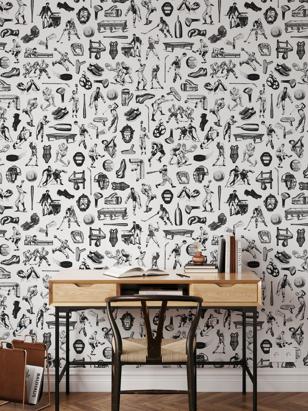 Letterman (black) Wallpaper - Etsy