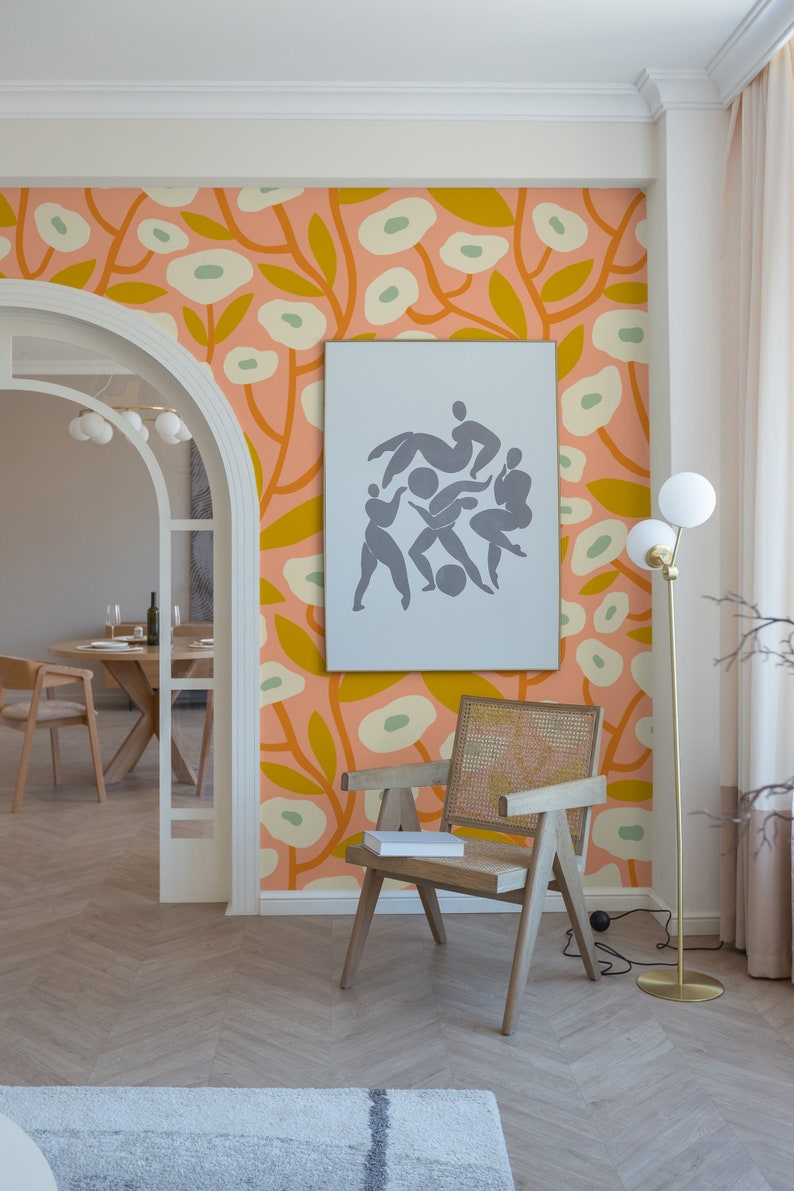 Georgia orange Wallpaper - Etsy